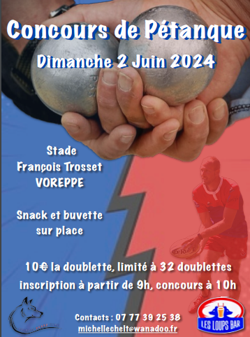 Concours de Pétanque – Voreppe Rugby Club (VRC)